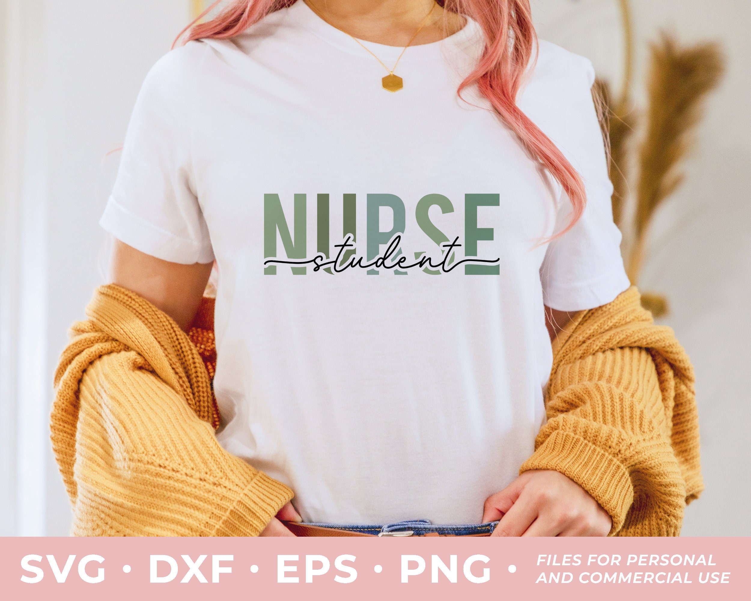 Student Nurse SVG Sublimation, DTG Printing Clipart File Future Nurse ...