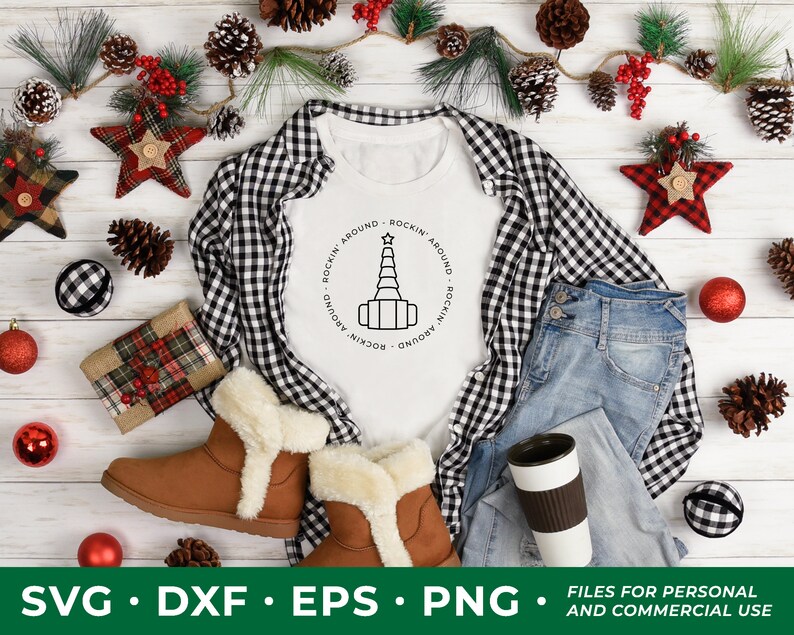 Rockin' Around the O2 Christmas Tree | SVG Vinyl Cutting File | Oxygen ...