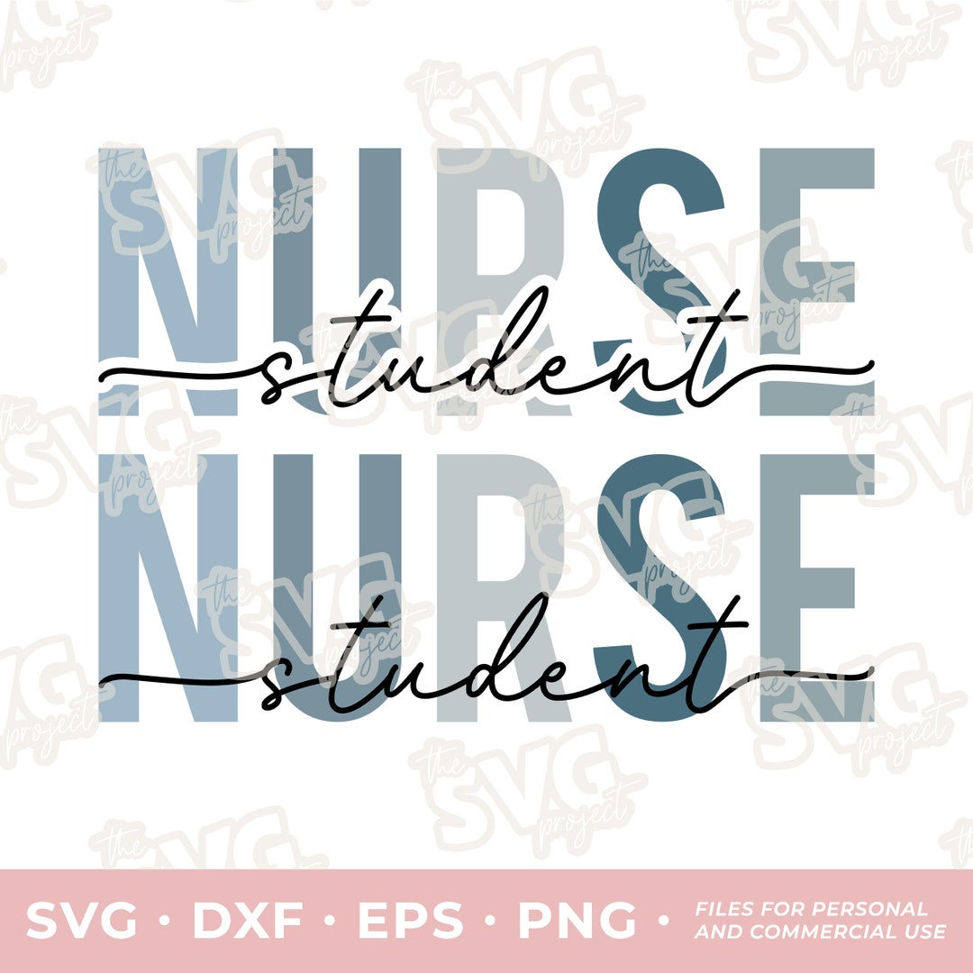 Student Nurse SVG Sublimation, DTG Printing Clipart File Future Nurse ...