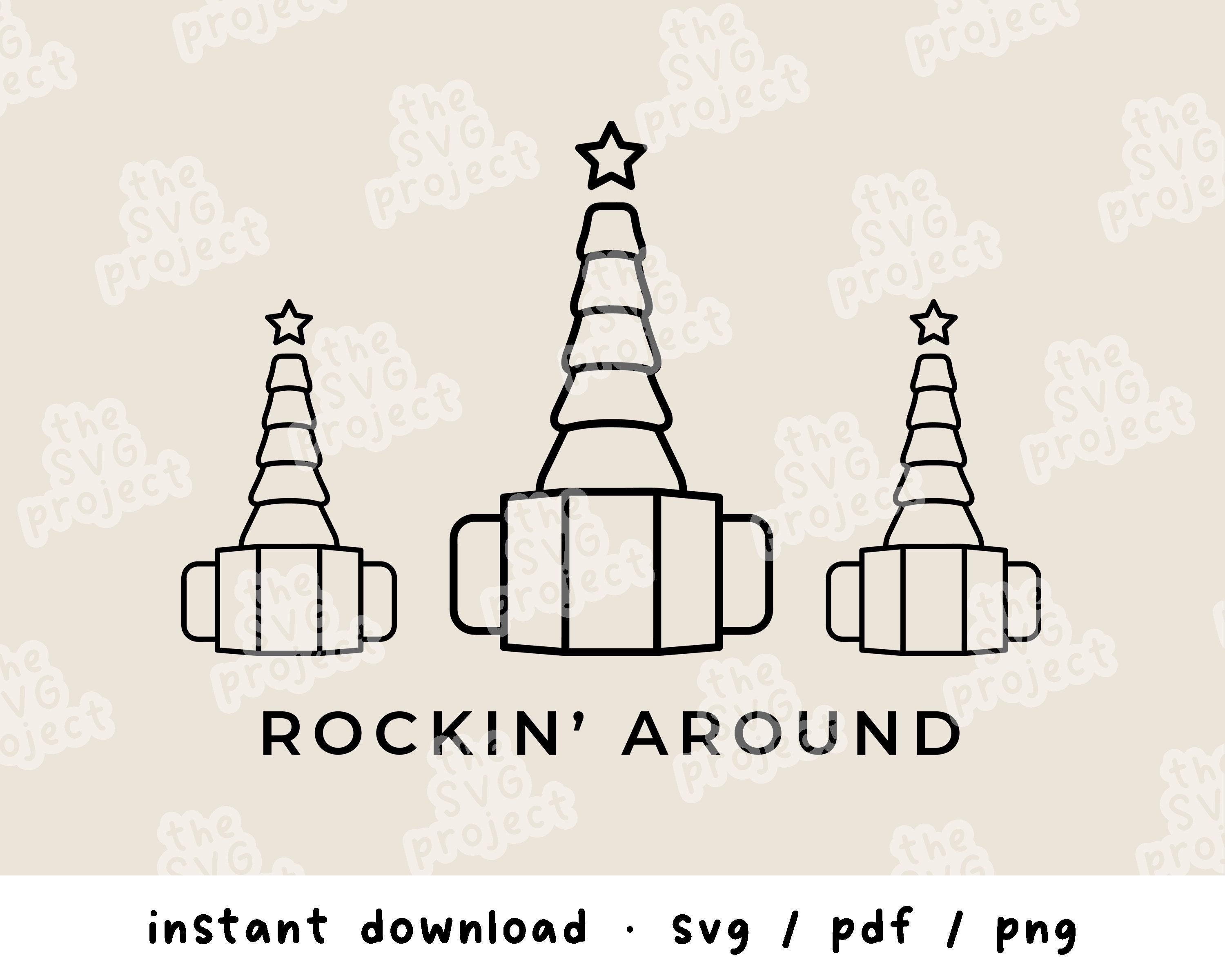 Rockin' Around the O2 Christmas Tree SVG Vinyl Cutting - Etsy