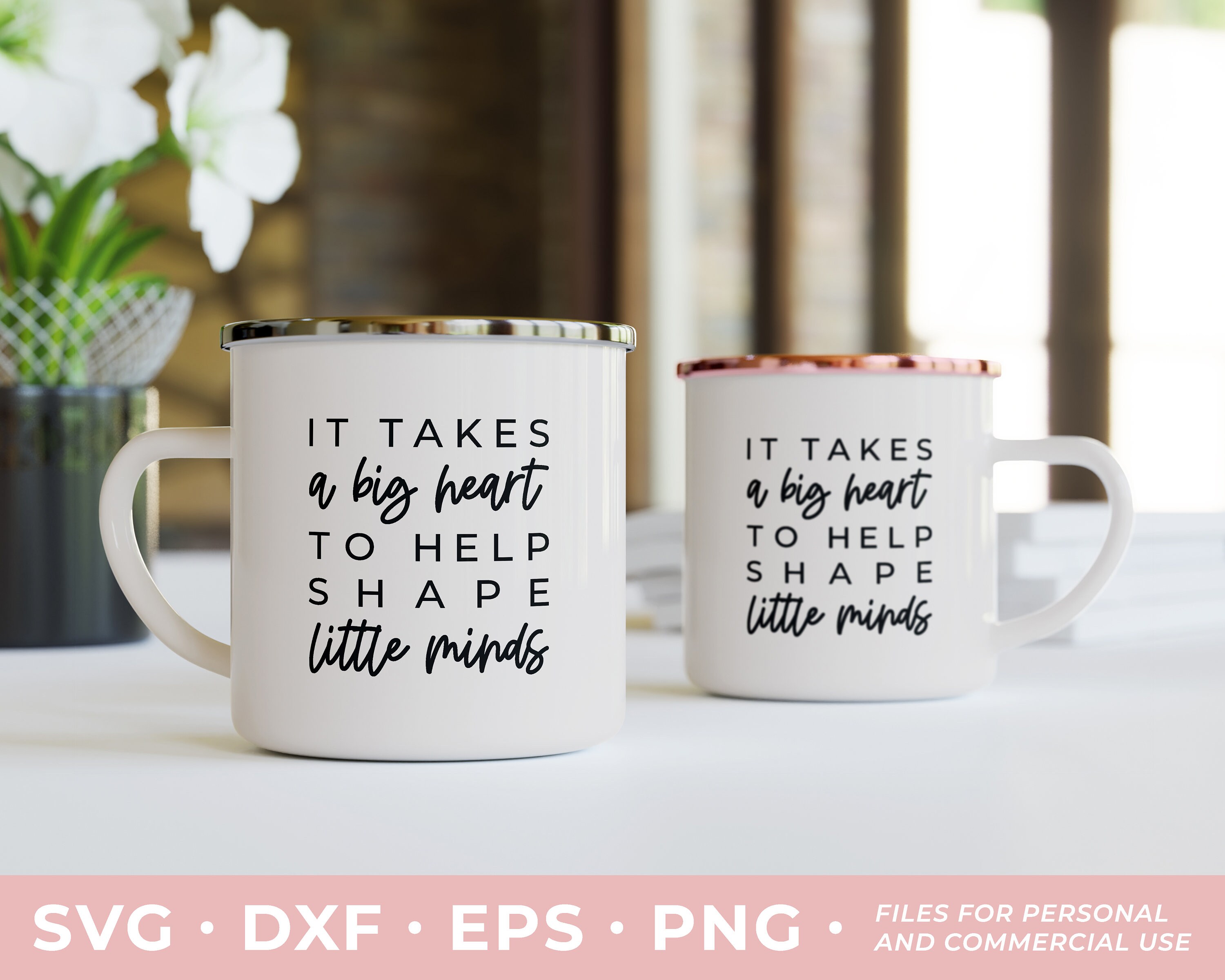 It Takes a Big Heart to Help Shape Little Minds | Teacher SVG Vinyl ...