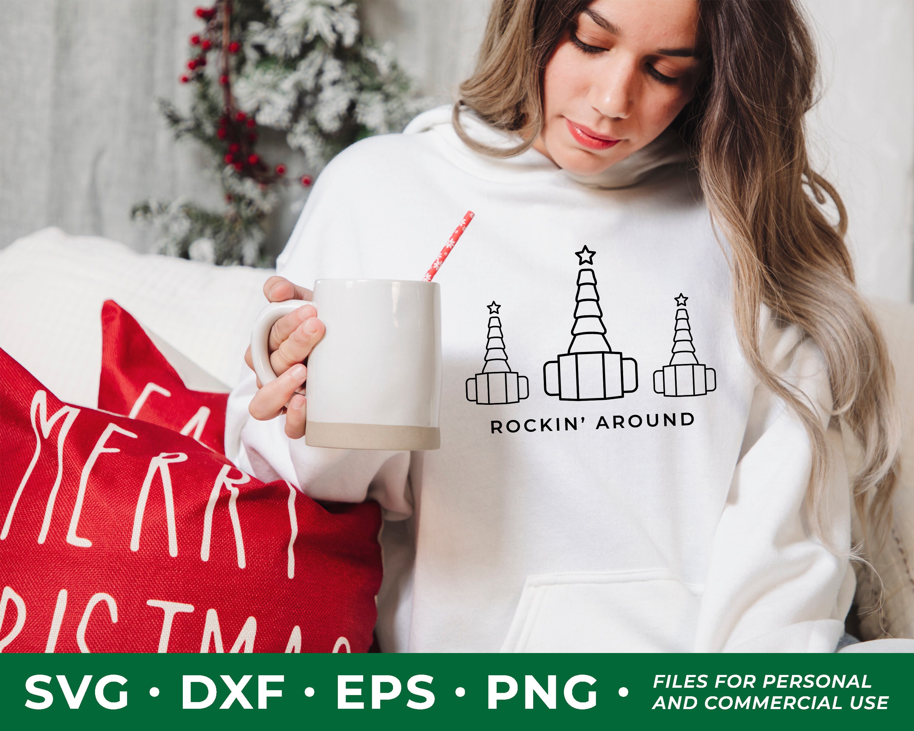 Rockin' Around the O2 Christmas Tree SVG Vinyl Cutting - Etsy