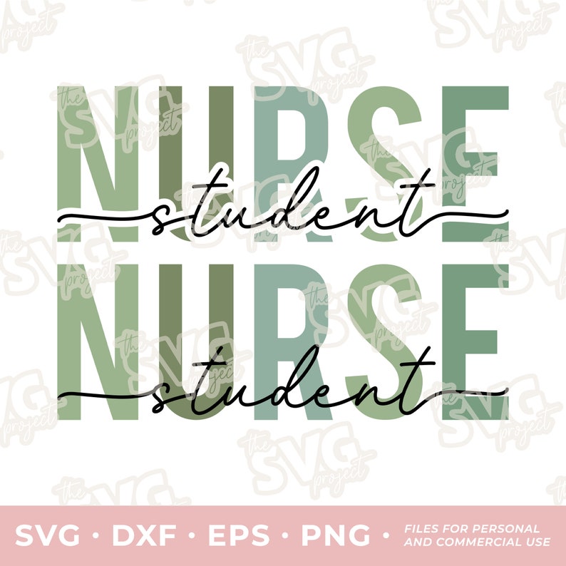 Student Nurse SVG Sublimation, DTG Printing Clipart File Future Nurse ...
