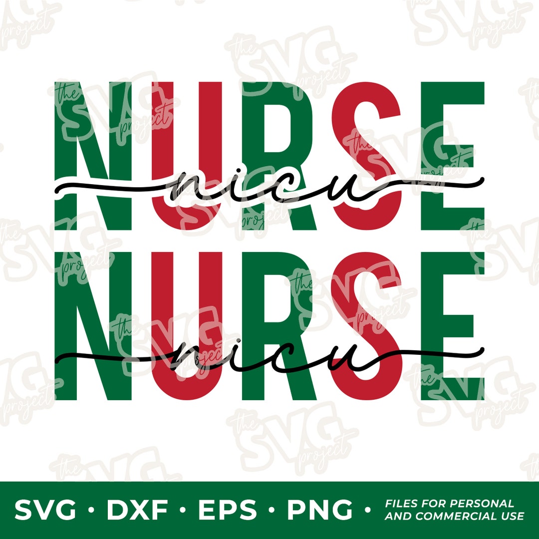NICU Neonatal Nurse SVG | Sublimation, DTG Printing Clipart File ...