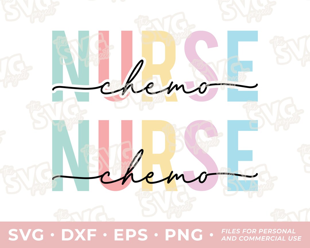 Chemo Nurse SVG Sublimation DTG Printing Clipart File - Etsy