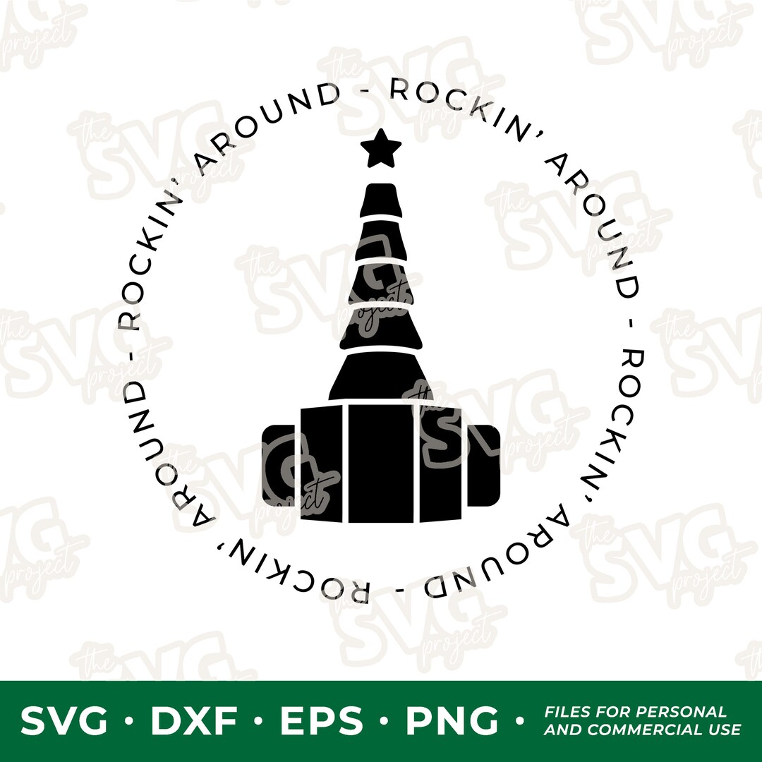Rockin' Around the O2 Christmas Tree SVG Vinyl Cutting File Oxygen Flow ...