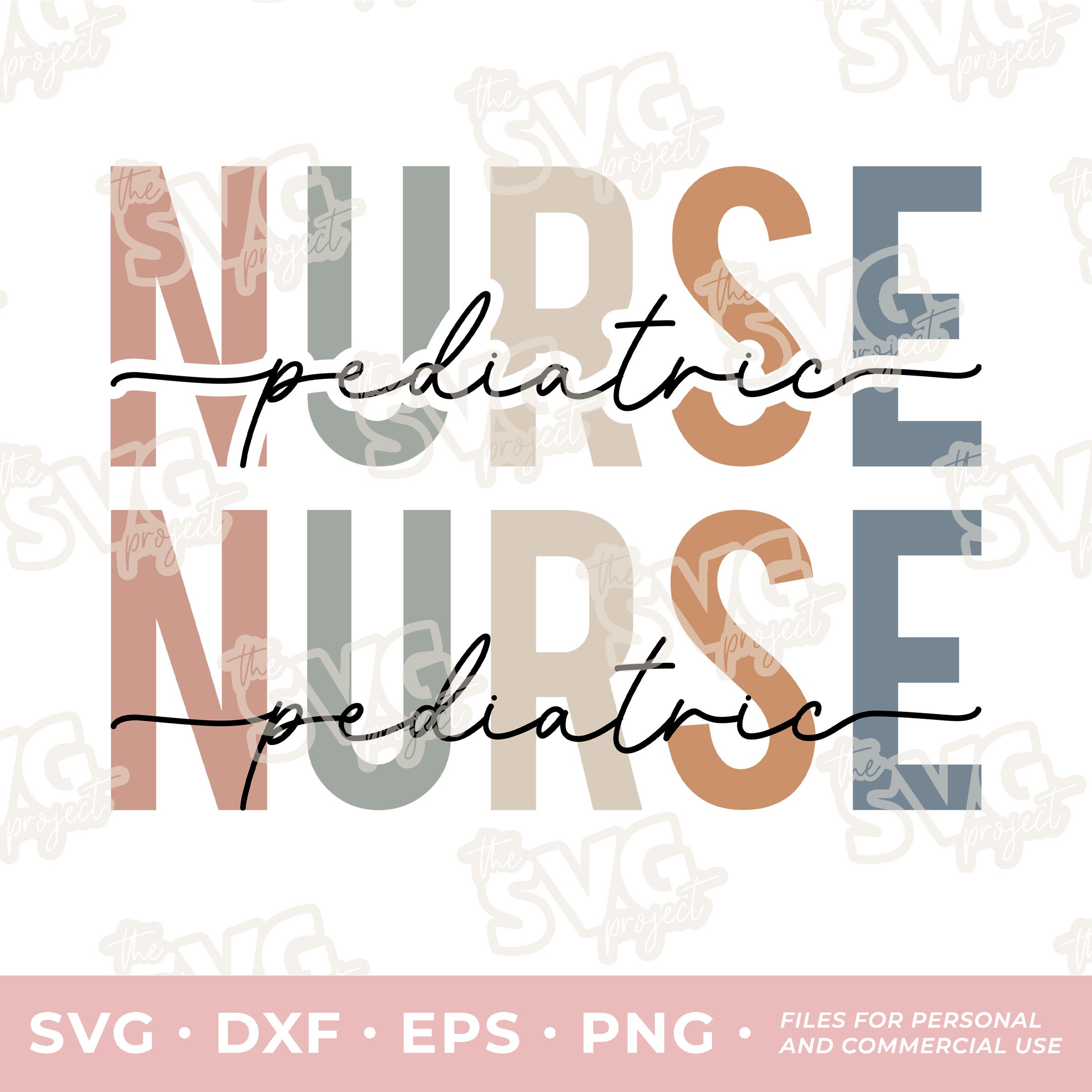Pediatric Nurse SVG Sublimation, DTG Printing Clipart File Children's ...