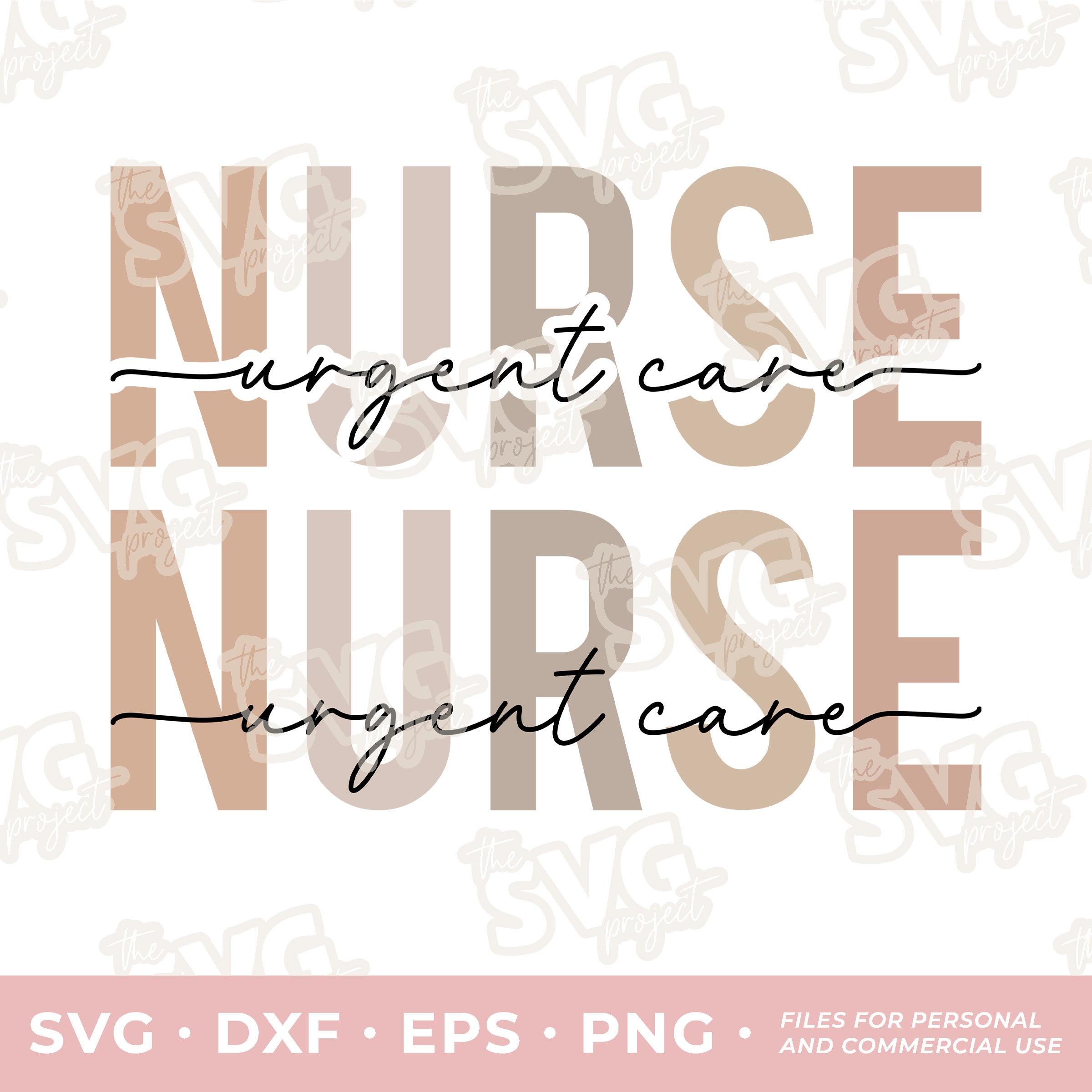 Urgent Care Nurse SVG Sublimation, DTG Printing Clipart File Emergency ...