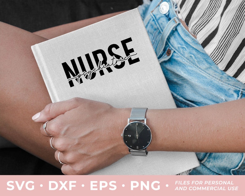 Psychiatric Nurse SVG Vinyl Cutting File Personal Commercial Mental ...