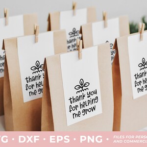 Thank You for Helping Me Grow Bundle | SVG Vinyl Cutting Files for ...