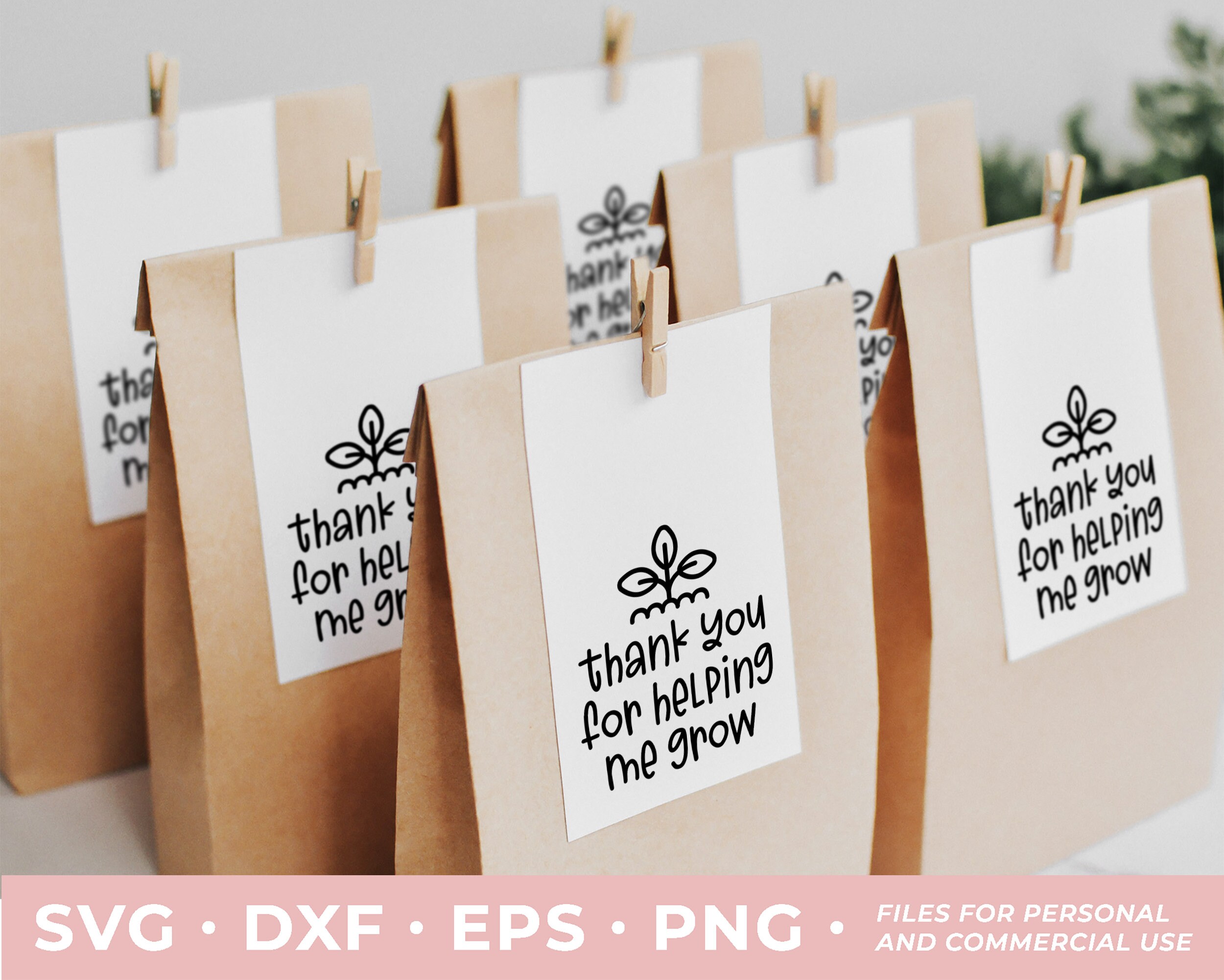 Thank You for Helping Me Grow Bundle SVG Vinyl Cutting Files - Etsy ...