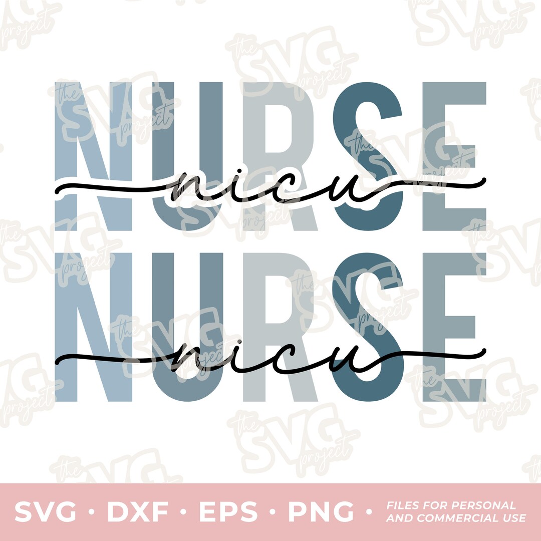 NICU Neonatal Nurse SVG Sublimation, DTG Printing Clipart File Preemie ...