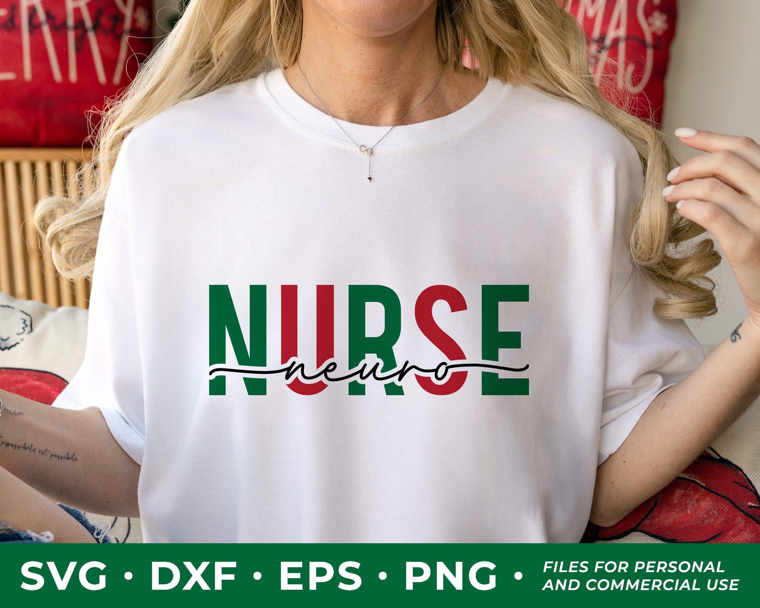 Neuro Nurse SVG Sublimation DTG Printing Clipart File - Etsy