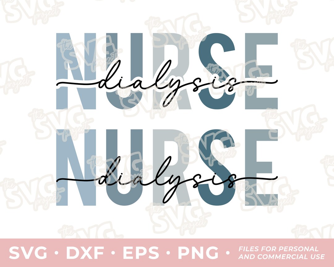 Dialysis Nurse SVG Sublimation DTG Printing Clipart File - Etsy