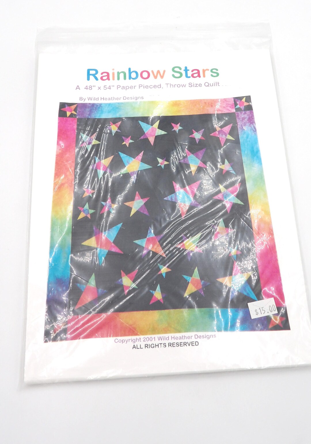 Rainbow Stars 48"x54" Paper Pieced Throw Size Quilt Pattern by Wild Heather Designs - Etsy