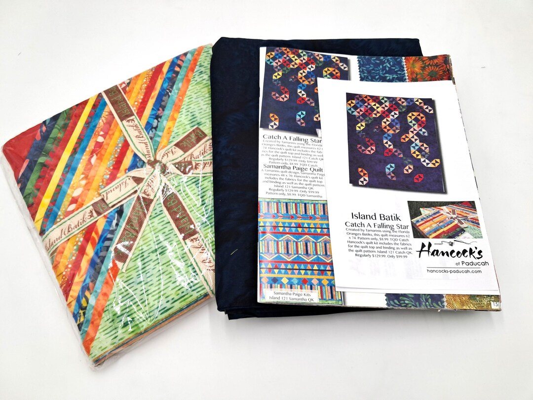 Island Batik Catch A Falling Star Quilt Kit 62"x74" by Kathy Engle - Etsy