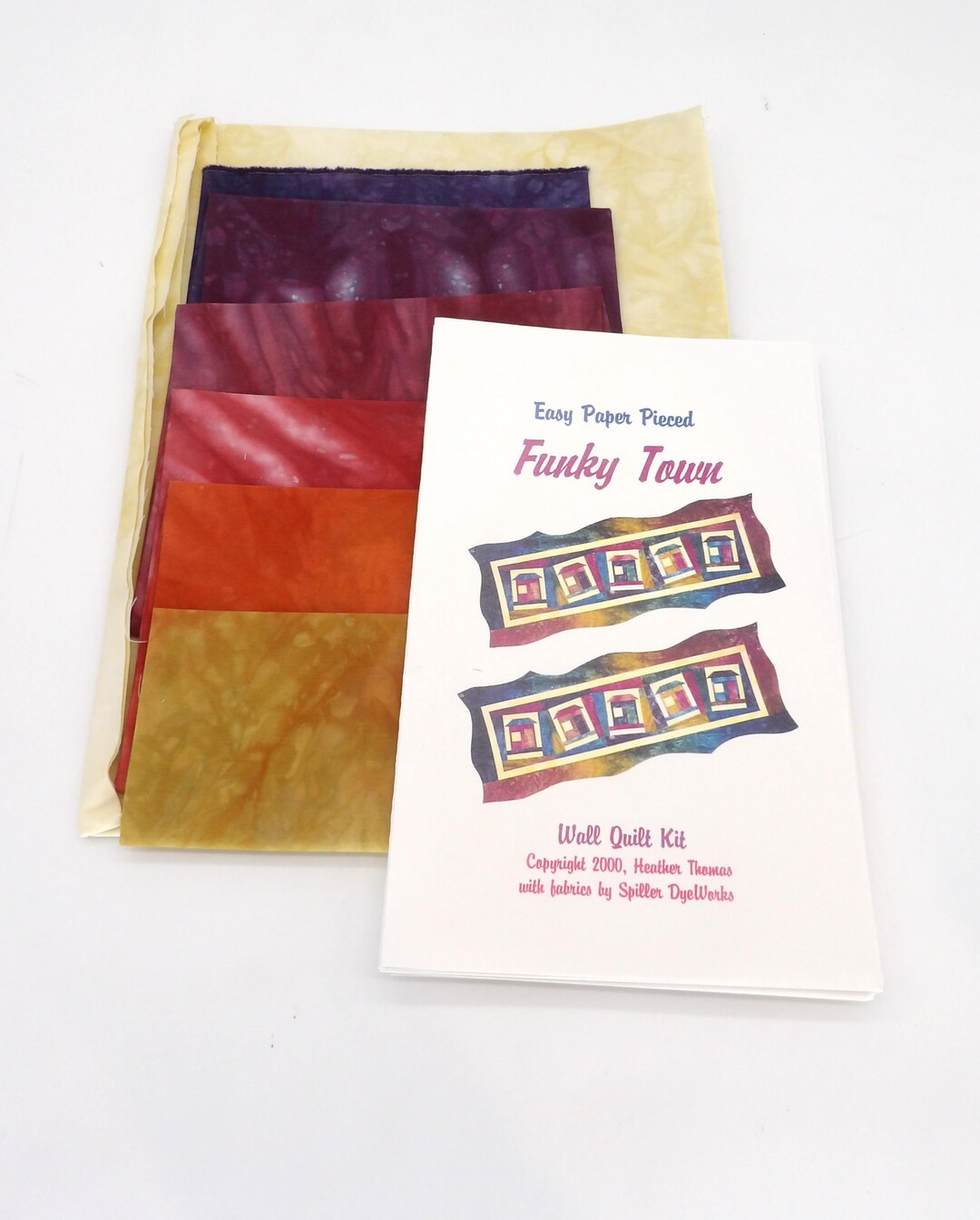 Funky Town Paper Pieced Wall Quilt Kit With Fabric by Spiller Dye Works ...