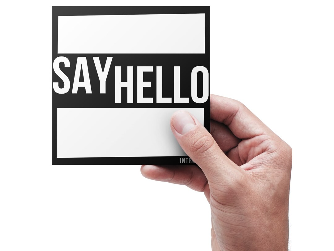 Introvert Sticker, Say Hello Sticker, Laptop Sticker, Waterbottle ...