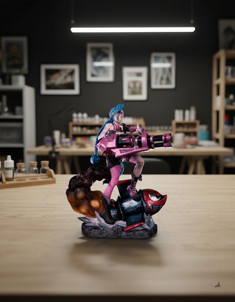 Arcane Jinx Figurine – Handcrafted 3D Printed Statue | Collector’s ...