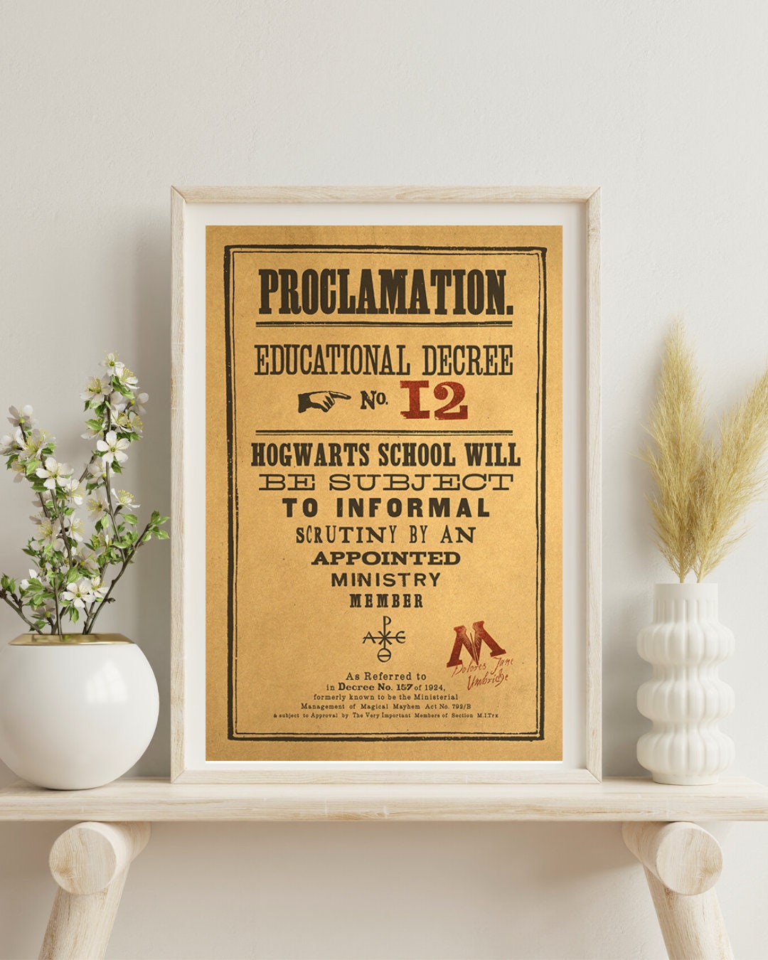 Educational Decree Kraft Paper Poster for Your Home Decor & Nostalgic ...