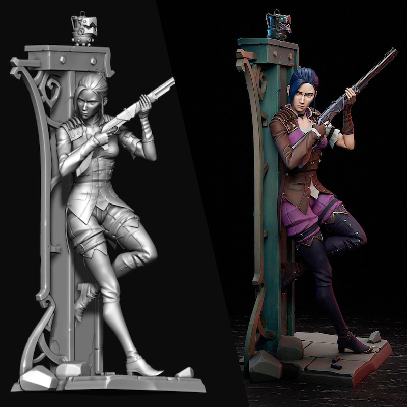 Arcane Caitlyn Sculpture - Etsy