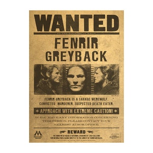 Wizard School Wanted Kraft Paper Poster for Your Home Decor & Nostalgic ...