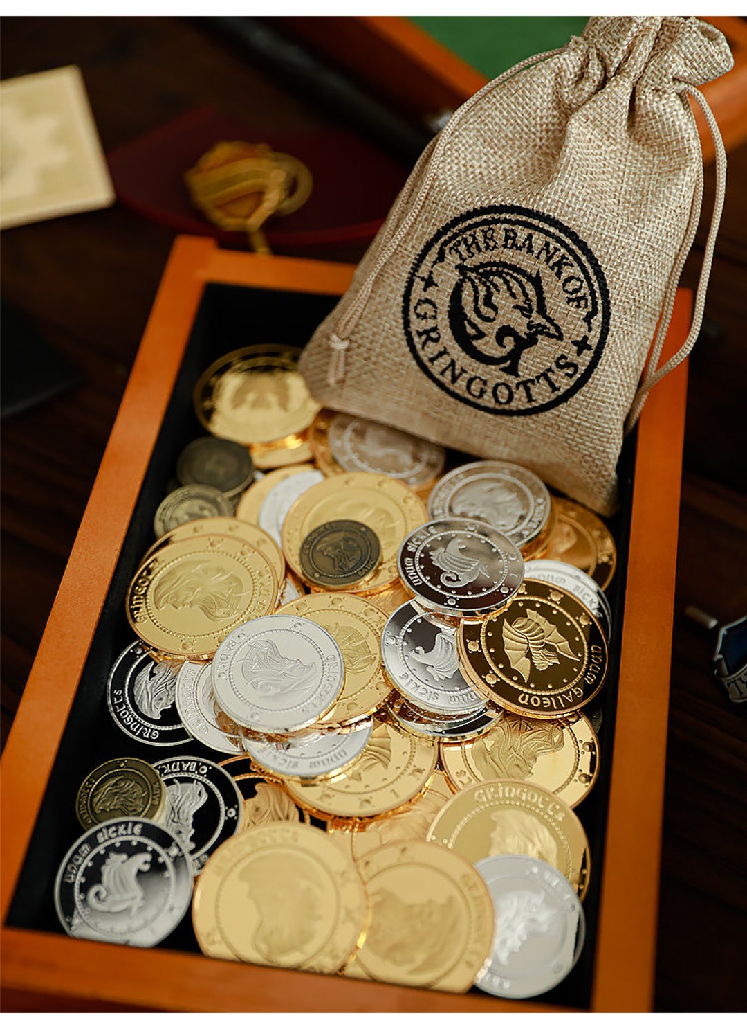 Wizard School Coin for Junk Journal, Gringotts Bank, Bag of Wizarding ...