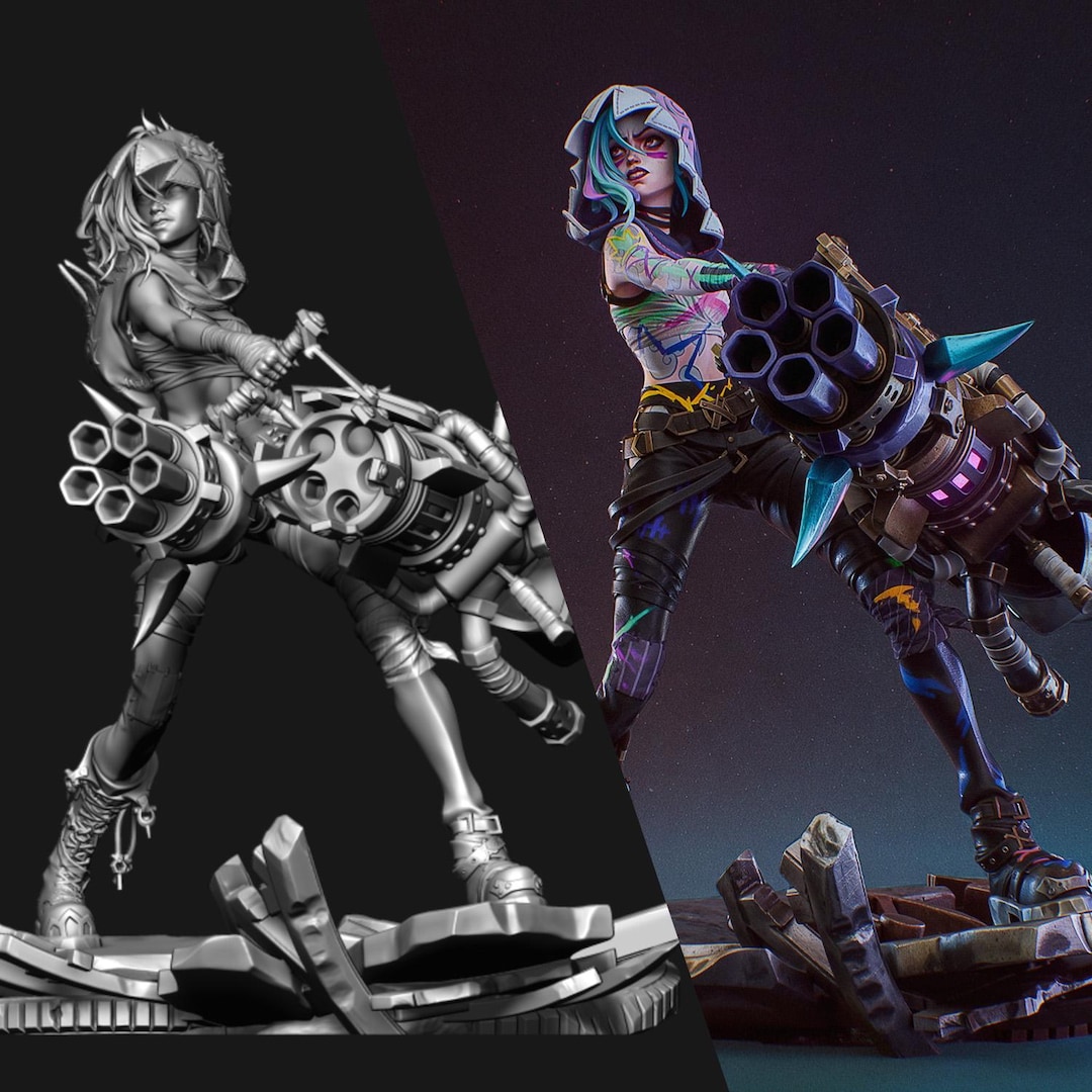 Arcane Jinx Figurine – Handcrafted 3D Printed Statue | Collector’s ...
