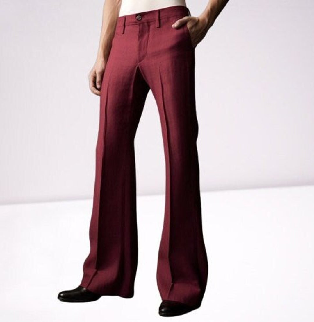 Mens Flare Pants , Stylish Men's Relaxed Vintage , Disco Pants Flared ...