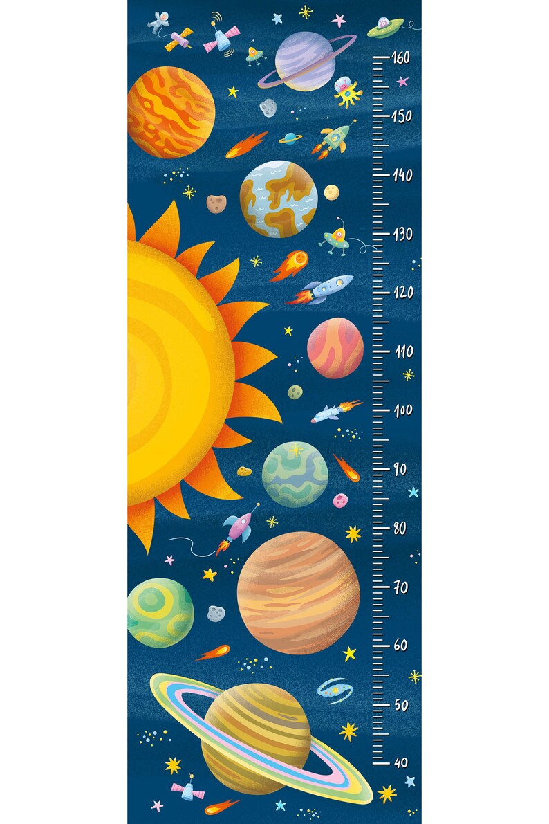 Dark Space Height Chart, Height Chart Sticker, Height Chart Poster ...