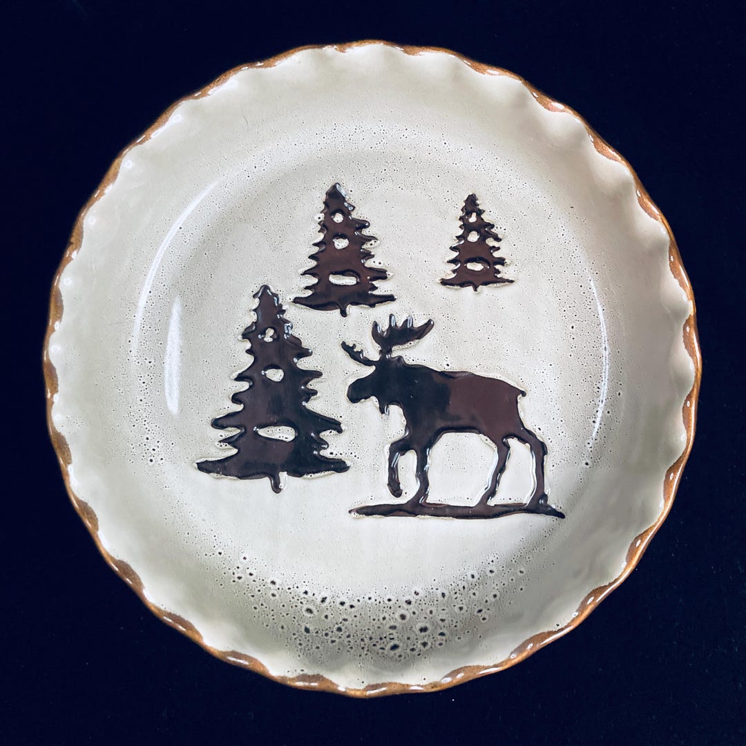 Home Studio Woodland Moose Pie and Quiche Baking Plate - Etsy