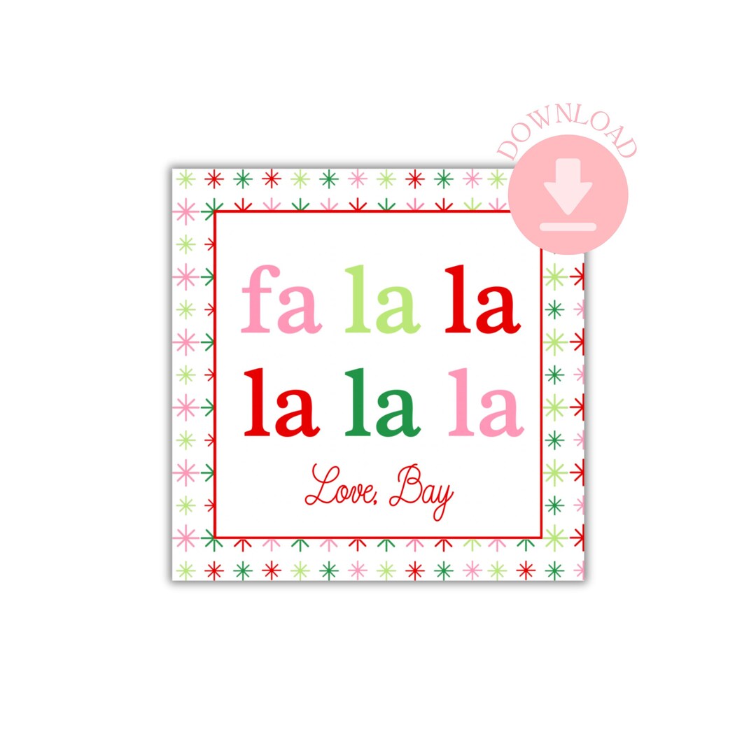 Printable Fa La La La Gift Tag / Digital Download - Etsy