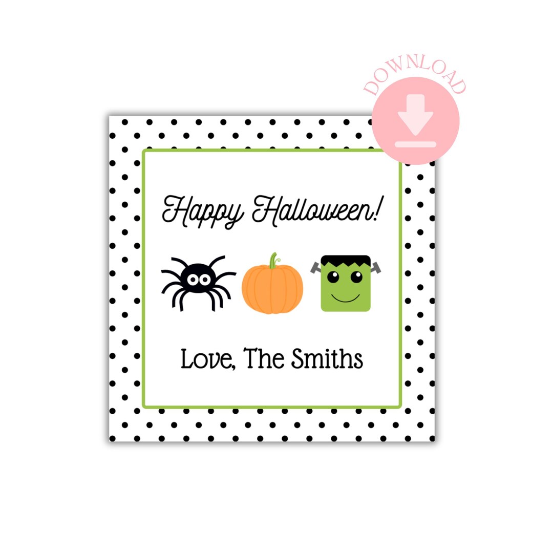 Printable Cute Halloween Gift Tag / Digital Download - Etsy
