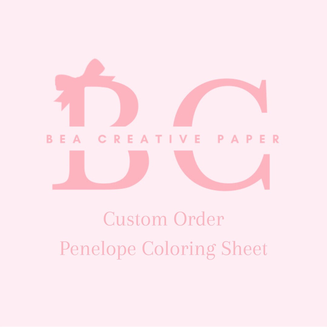 Printable CUSTOM Penelope Coloring Sheet - Etsy