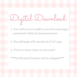 Printable Pink Block Letters Gift Tag / A Gift for You - Etsy