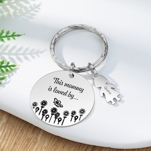 Personalized Family Key Chain,custom Engraved Charms With 1 2 3 4 5 ...