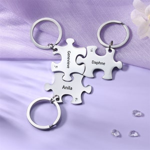 Personalized Custom Puzzle Piece Key Chain Set, Graduation Gift ...