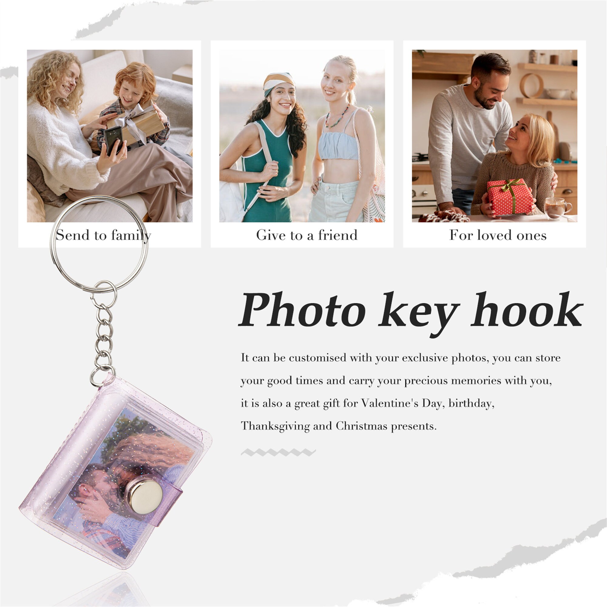 Personalized Mini Photo Album Keychain Couples Gift for - Etsy