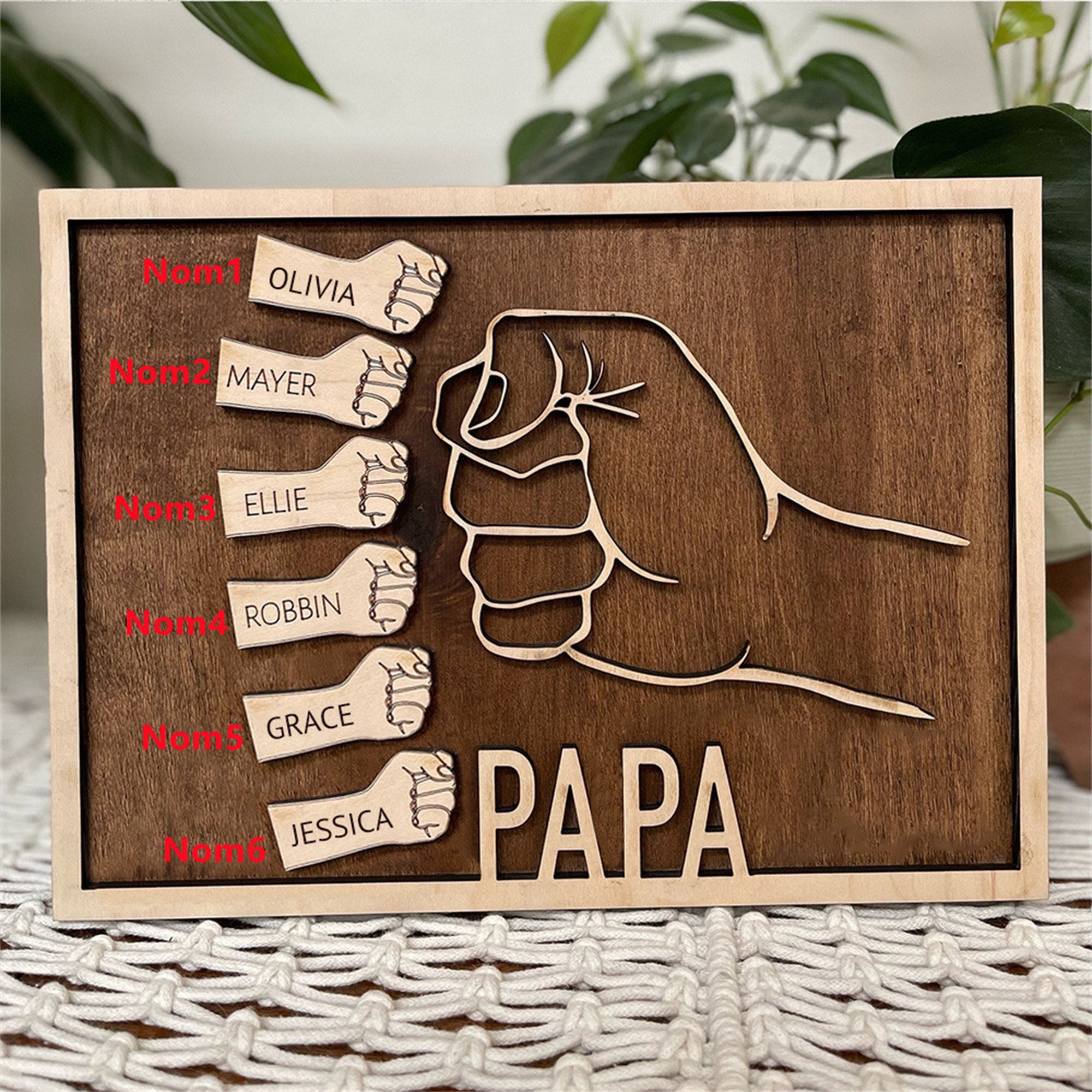 Custom Fist Bump Sign Ornament Fists Handprint Sign Fathers - Etsy