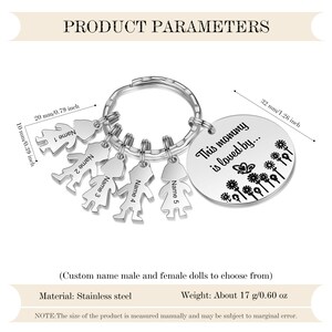 Personalized Family Key Chain,custom Engraved Charms With 1 2 3 4 5 ...