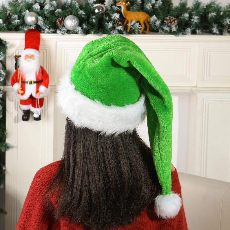 Personalized Long Santa Hat With Embroidered Name, Cutsom Classic Santa ...
