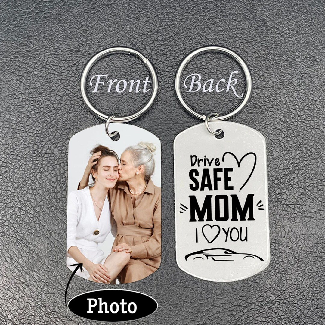 Picture Keychain, Custom Photo Gifts, Keychain for Mom, Keychain for ...