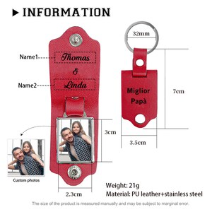 Personalized Leather Keychain for Men,custom Calendar Keychain With Photo,engraved Keyring ...