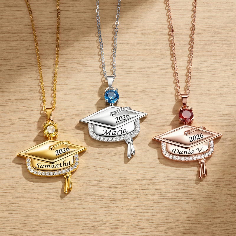 Gold Grad Cap Necklace - Etsy
