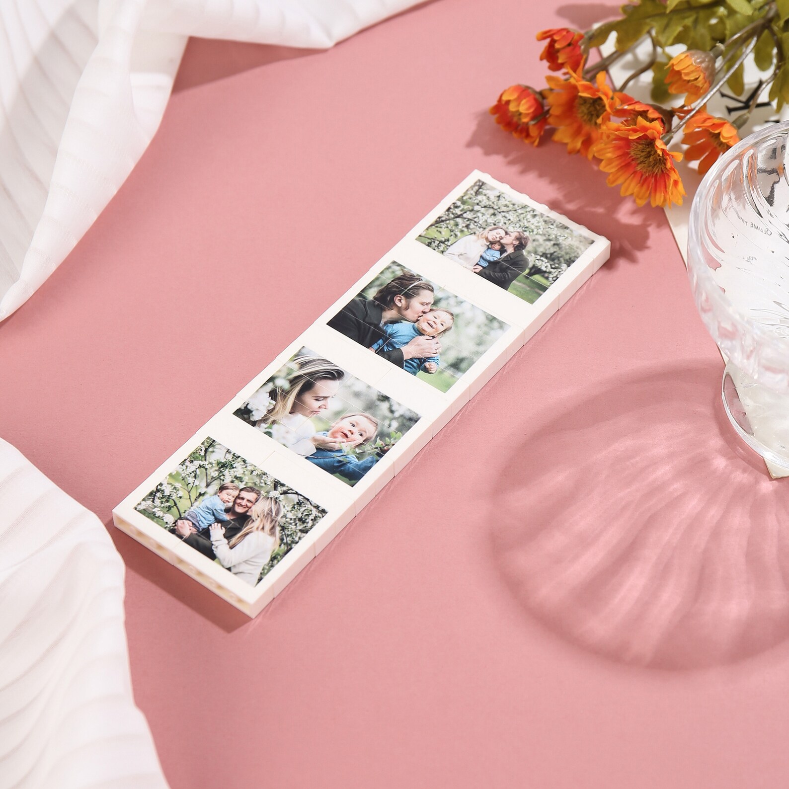 Personalised 4 Photos Blocks Puzzle,custom Picture Photobooth Style ...