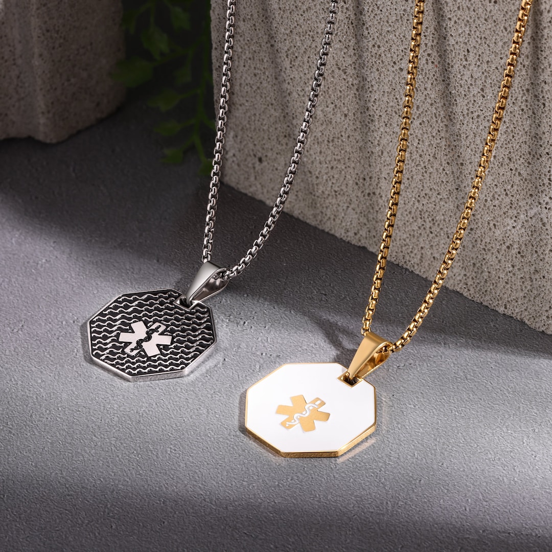 Medical Alert Necklace for Women,custom Medical Alert Pendant ...