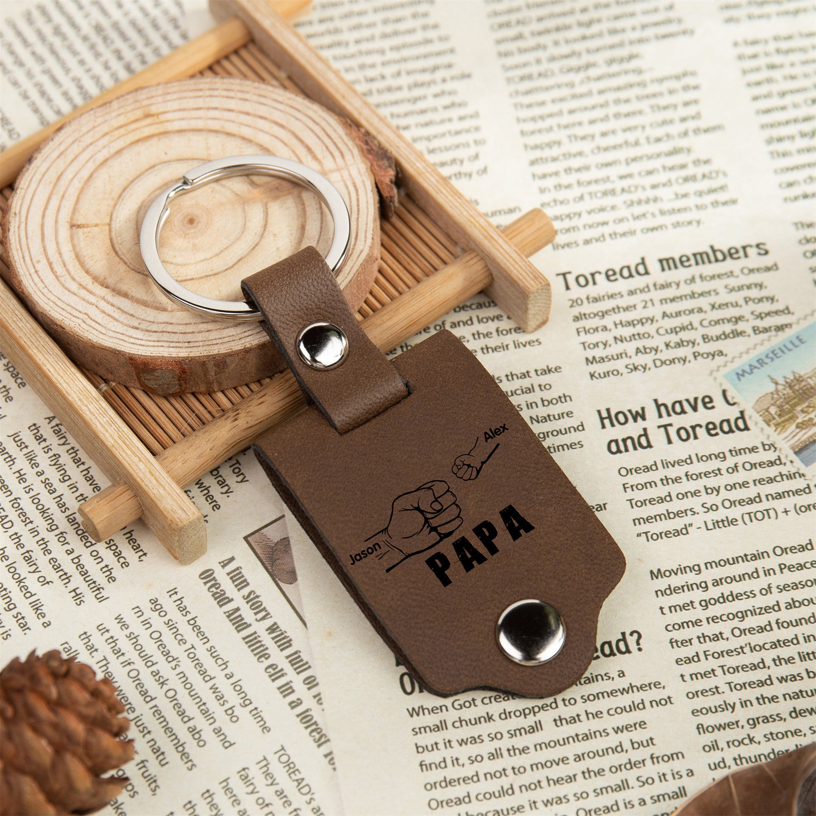 Personalized Photo Keychain, Hidden Photo Keychain Gift for PAPAP ...