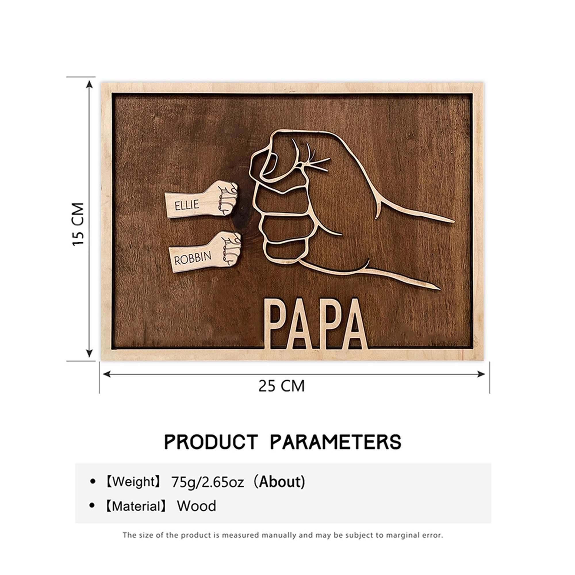Custom Fist Bump Sign Ornament Fists Handprint Sign Fathers - Etsy