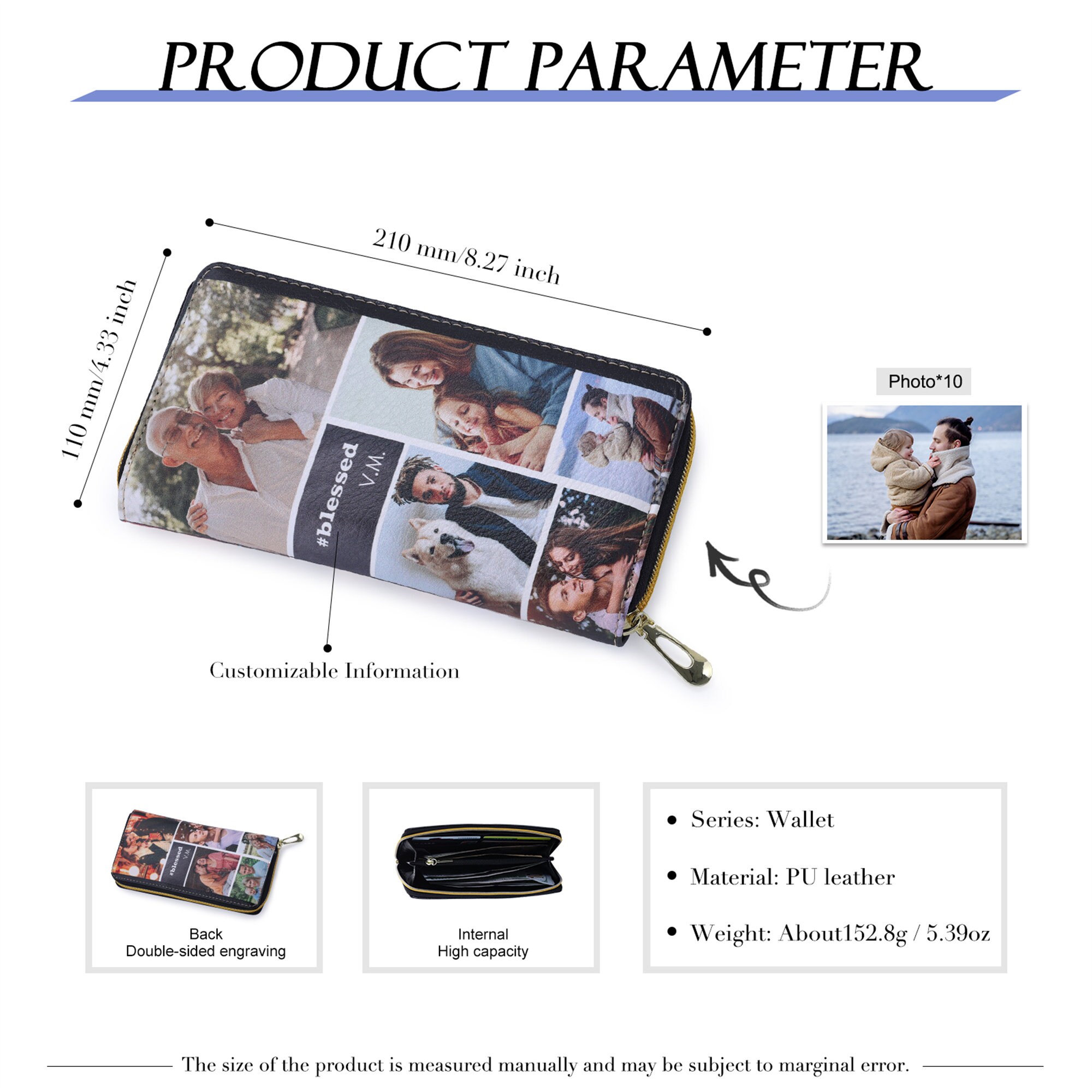 Color Print Photo Wallet for Women Custom Picture Wallet for - Etsy
