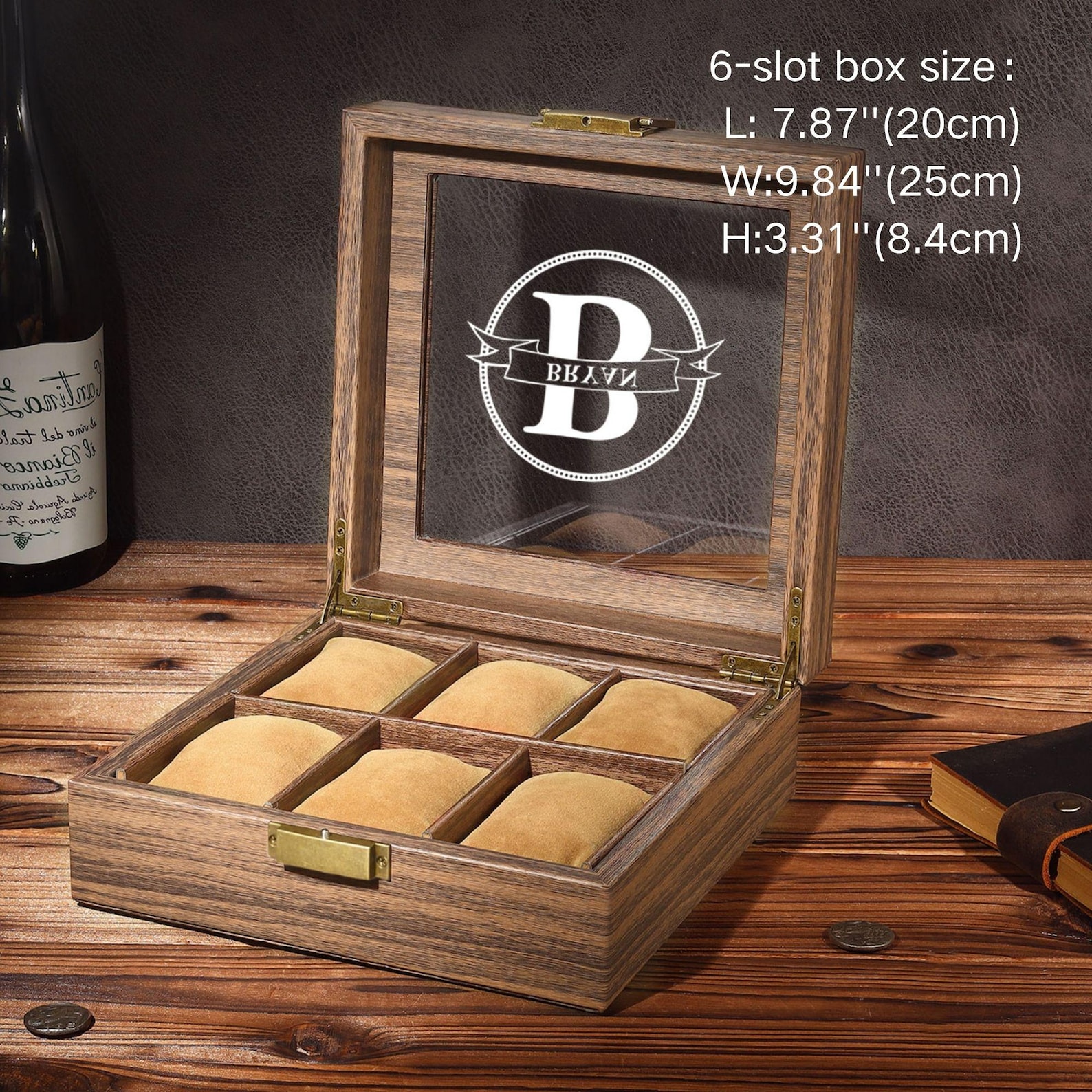 Personalized Men's Wooden Watch Box,engraved Watch Box,custom Name ...